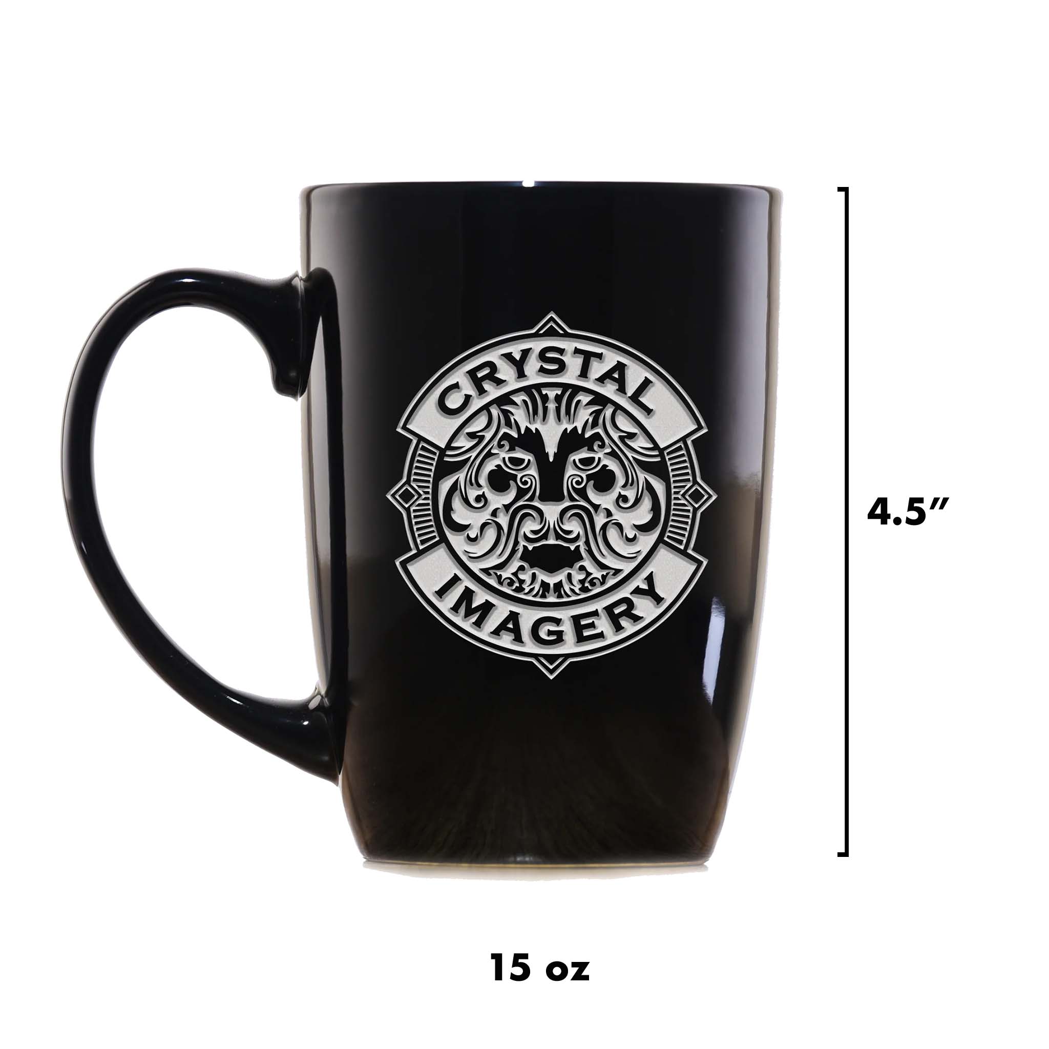 Engraved Company Logo Mugs (Four) | Corporate Logo Coffee Mugs– Crystal ...