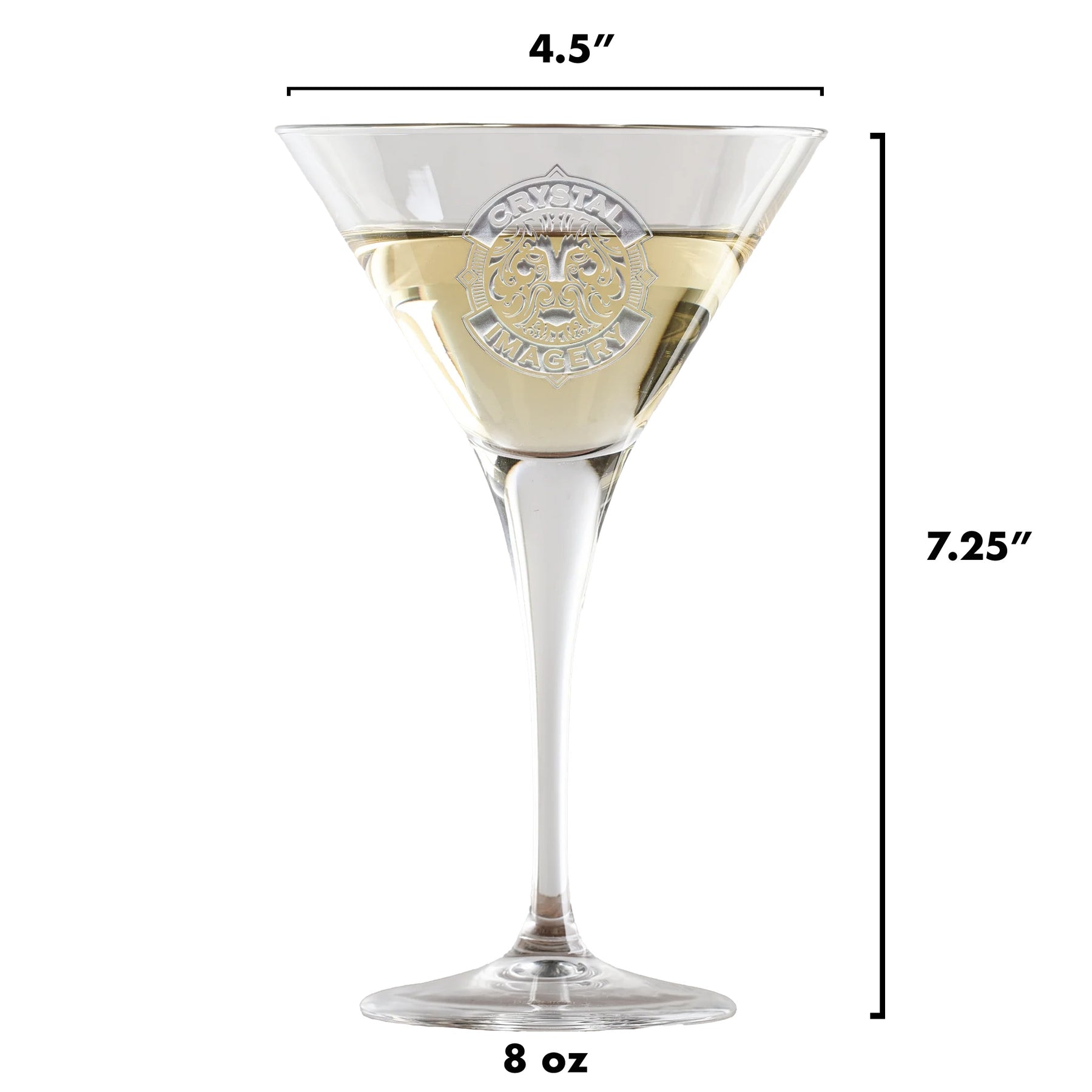 Personalized/Custom Etched/Engraved Crystal Martini Glasses