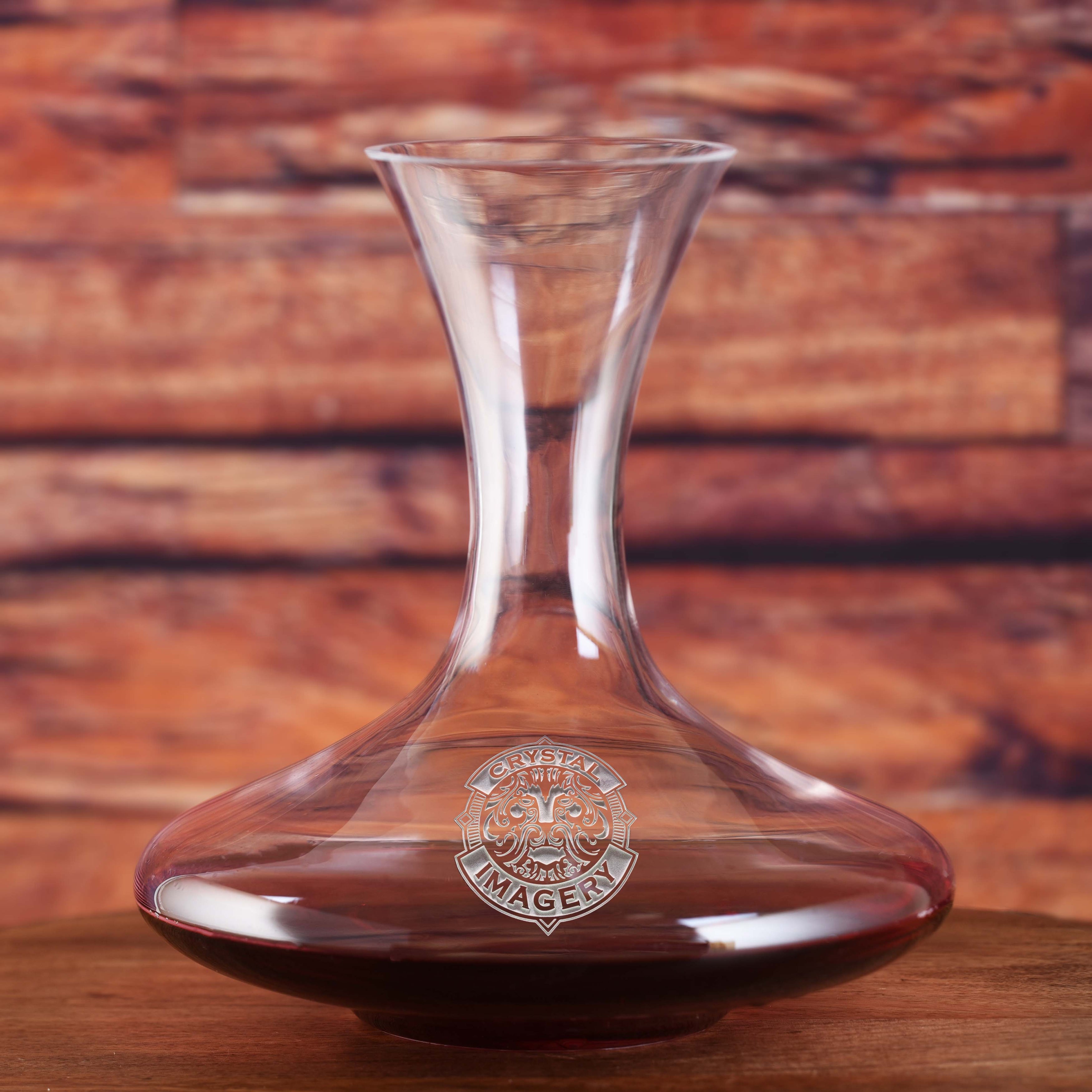 Custom Logo Wine Decanter, Engraved Wine Glass Decanter - Crystal Imagery
