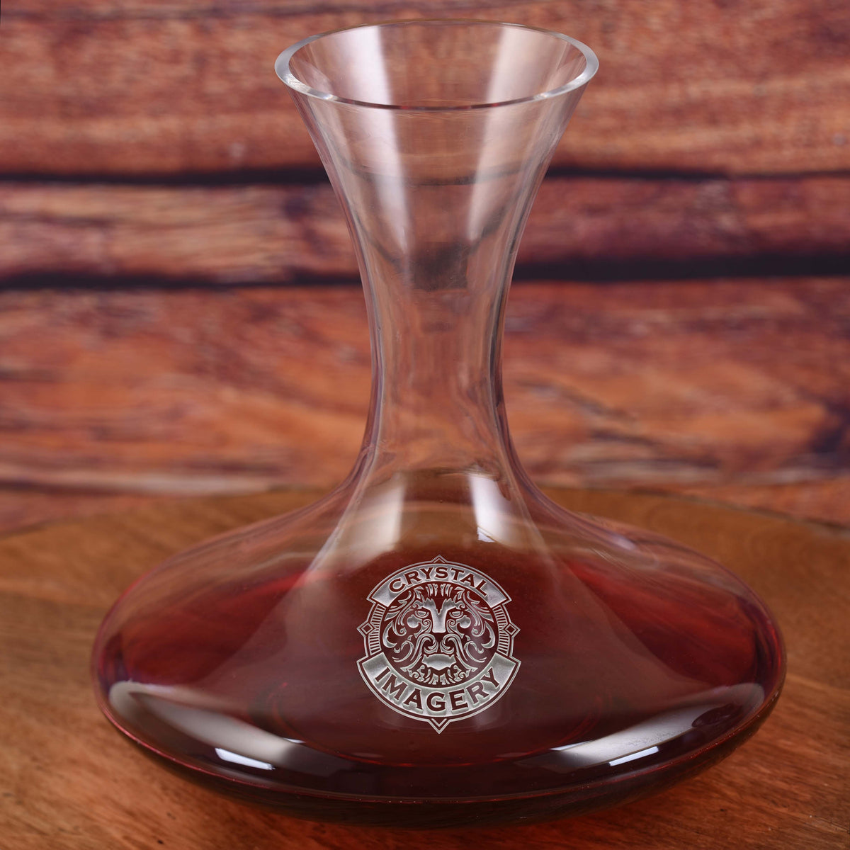 Custom Logo Wine Decanter | Engraved Wine Glass Decanter– Crystal Imagery