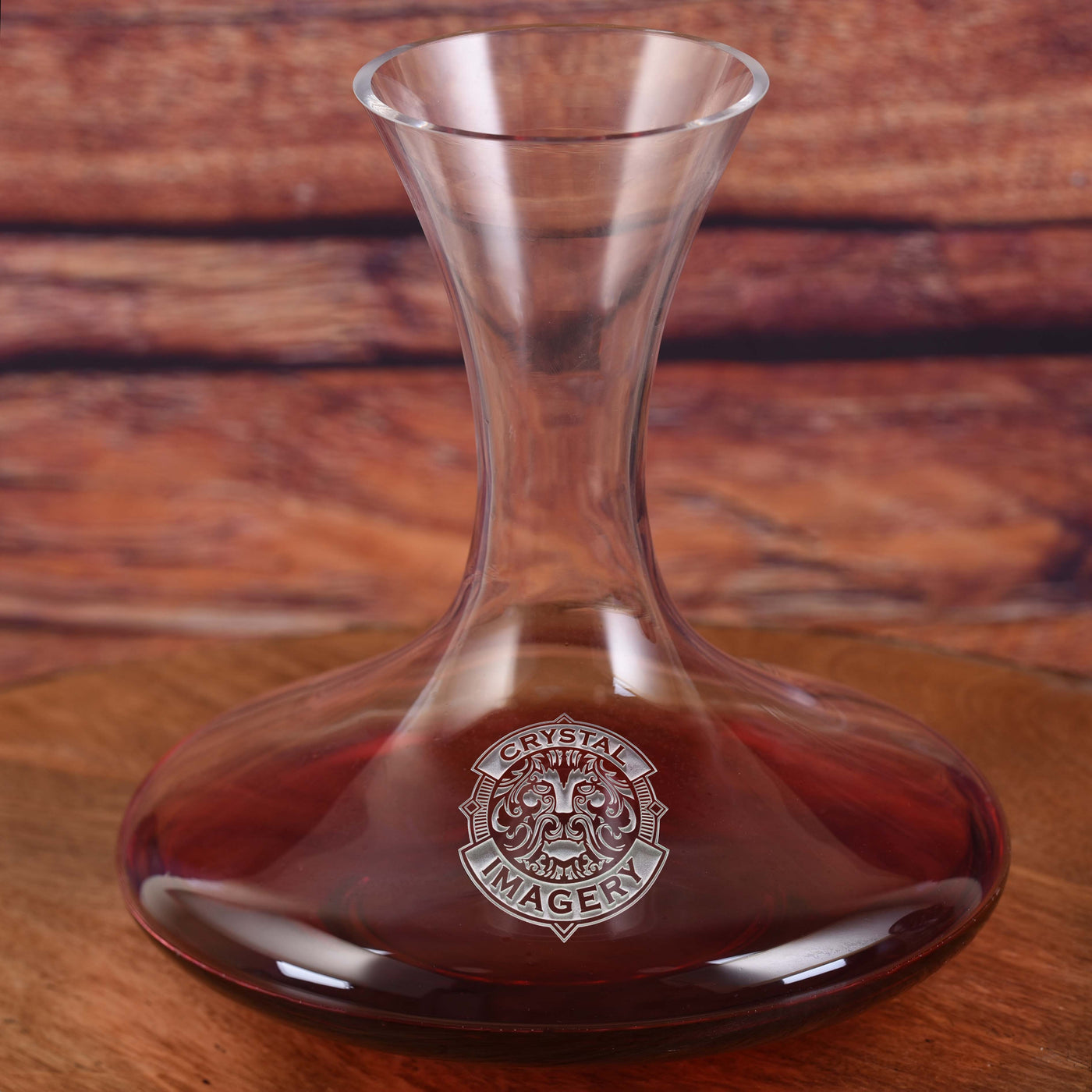Custom Logo Wine Decanter, Engraved Wine Glass Decanter - Crystal Imagery