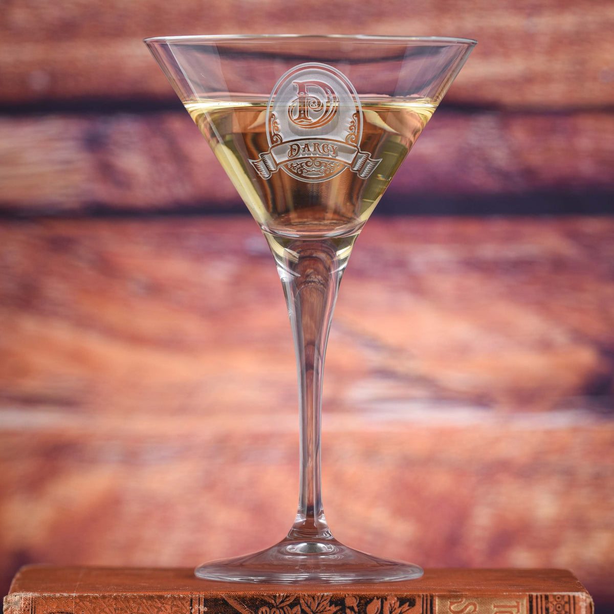 Personalized/Custom Etched/Engraved Crystal Martini Glasses