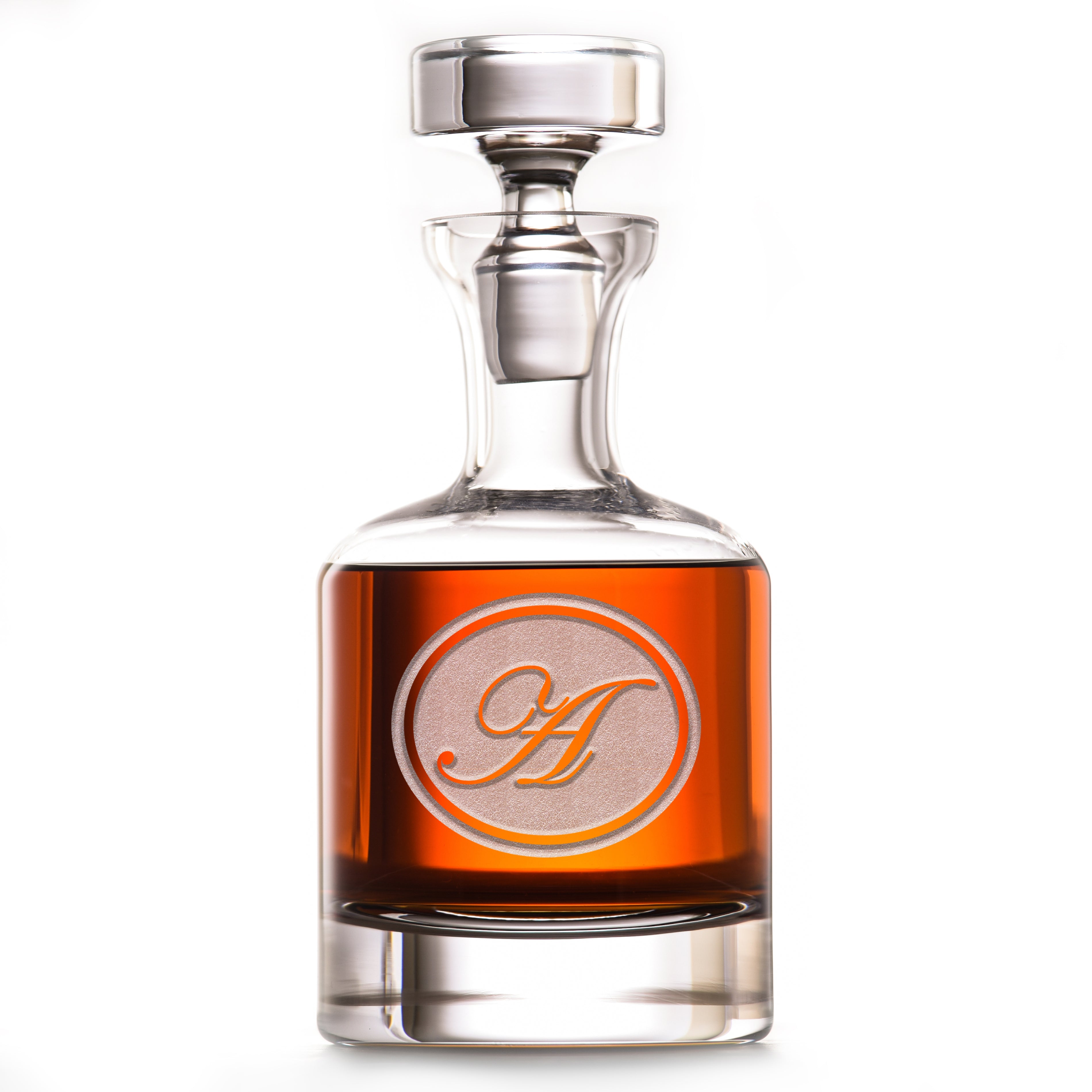 Engraved Crystal Spirits Decanter With Monogram