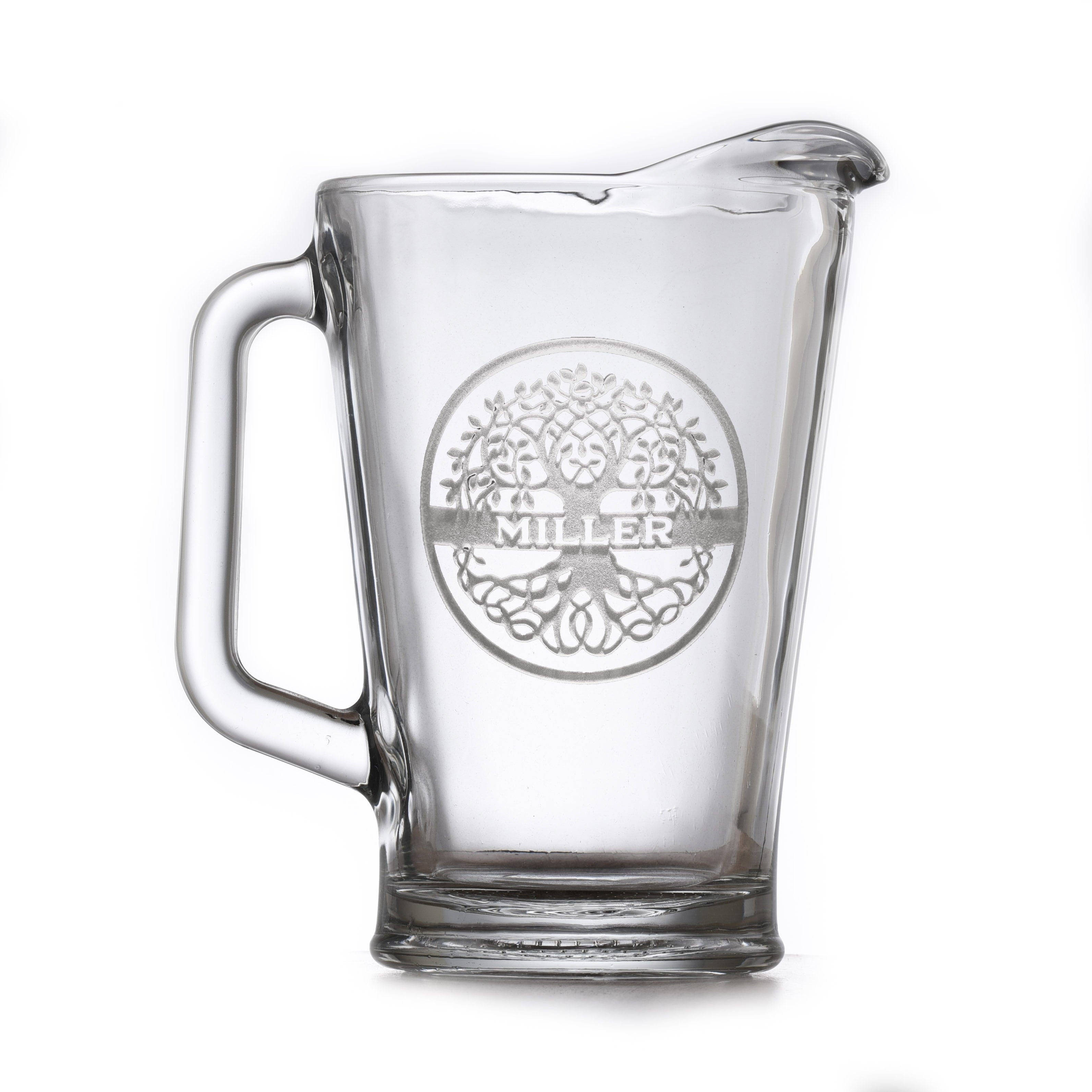 Family Tree Engraved Glass Pitcher Gift– Crystal Imagery