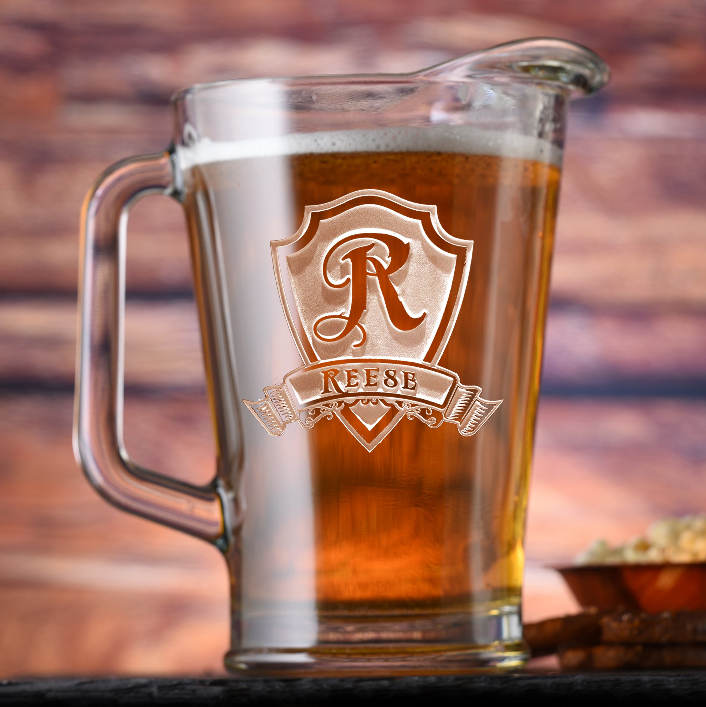 Personalized/Custom Engraved Glass Beer Pitchers– Crystal Imagery