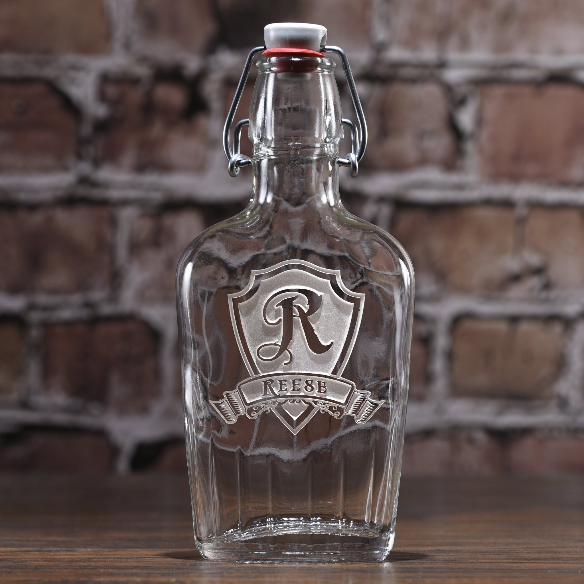 Personalized Hip Flask Gift | Custom Etched Glass Flask– Crystal Imagery