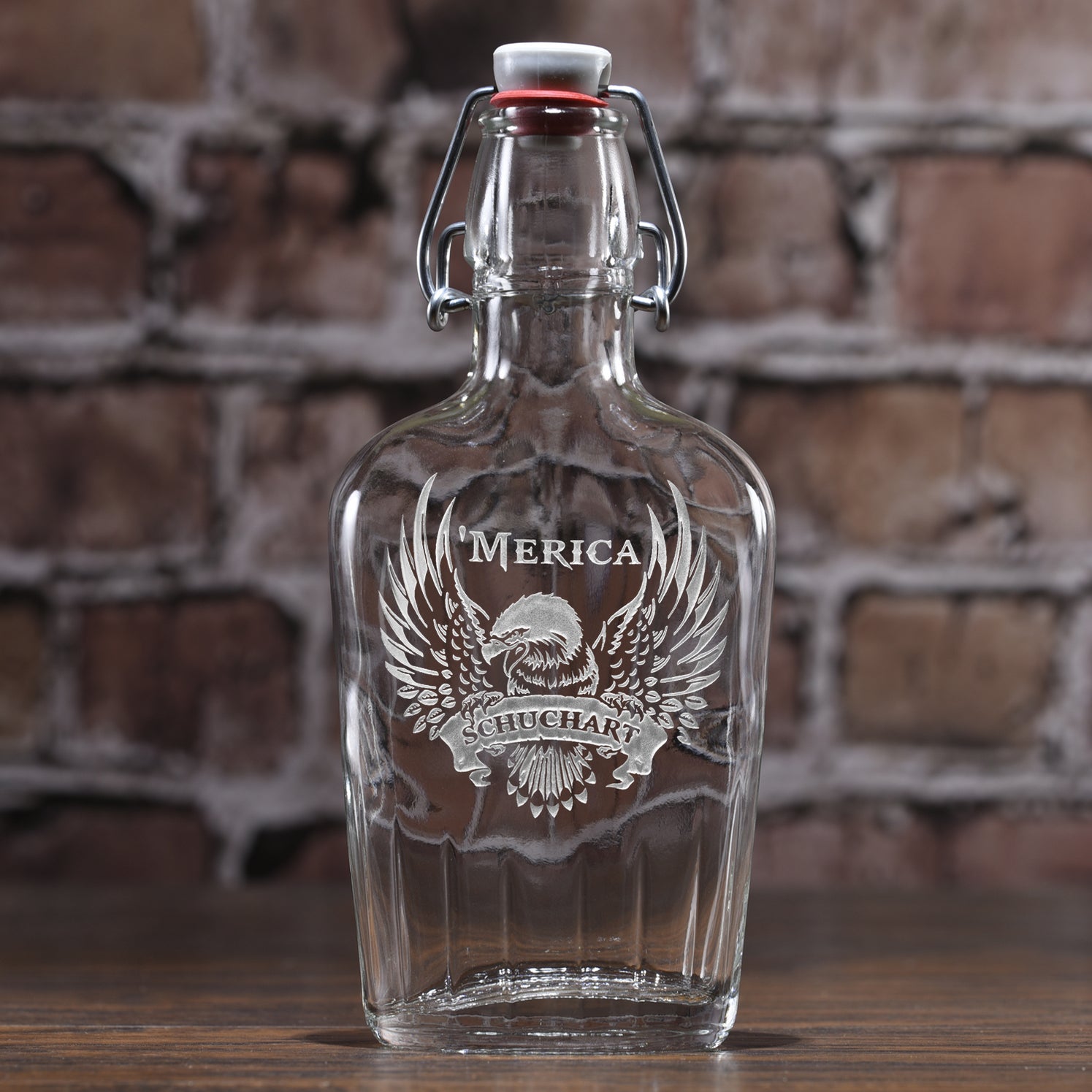 Merica Bald Eagle Hip Flask - Personalized Gifts– Crystal Imagery