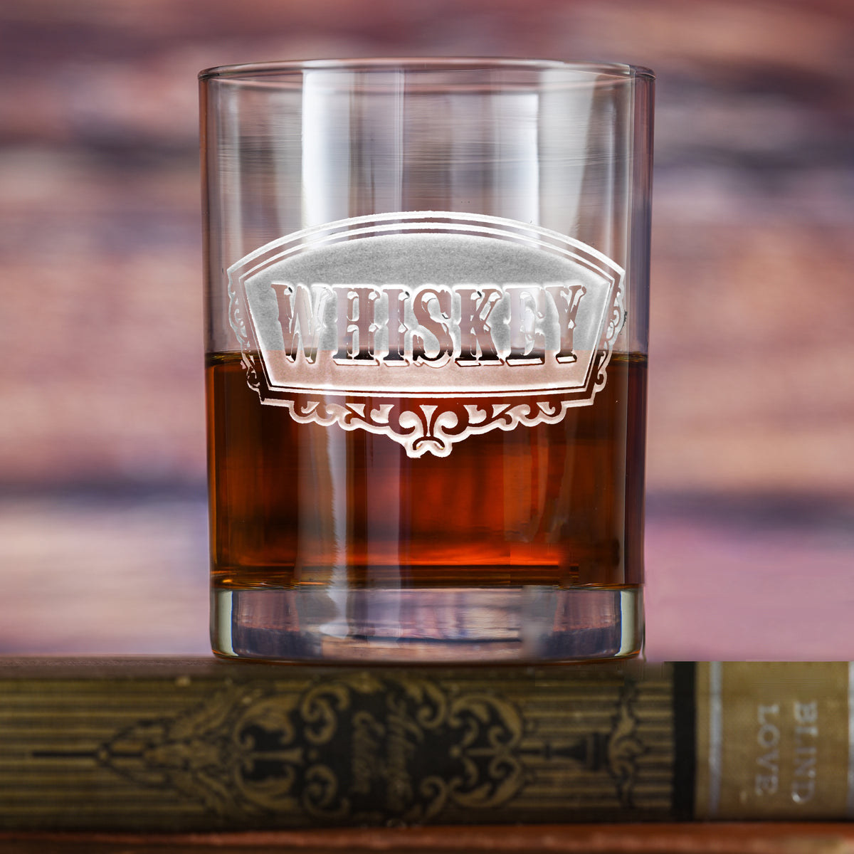 Etched Whiskey Glasses -Whiskey Label Design - Bar Gifts– Crystal Imagery